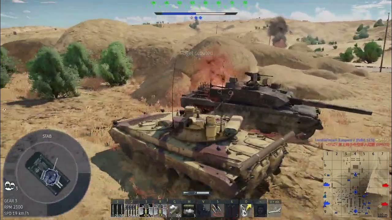 Stock Tank with Stock ammunition. Grinding Squadron Vehicle T-80UK. War ...