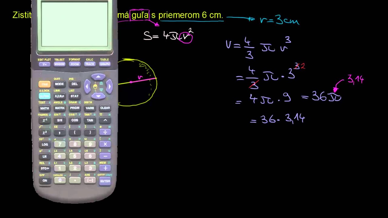 Objem a Povrch Gule - YouTube