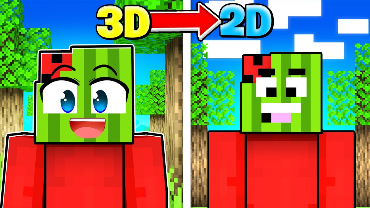 Minecraft But Everything Is 2D... - YouTube