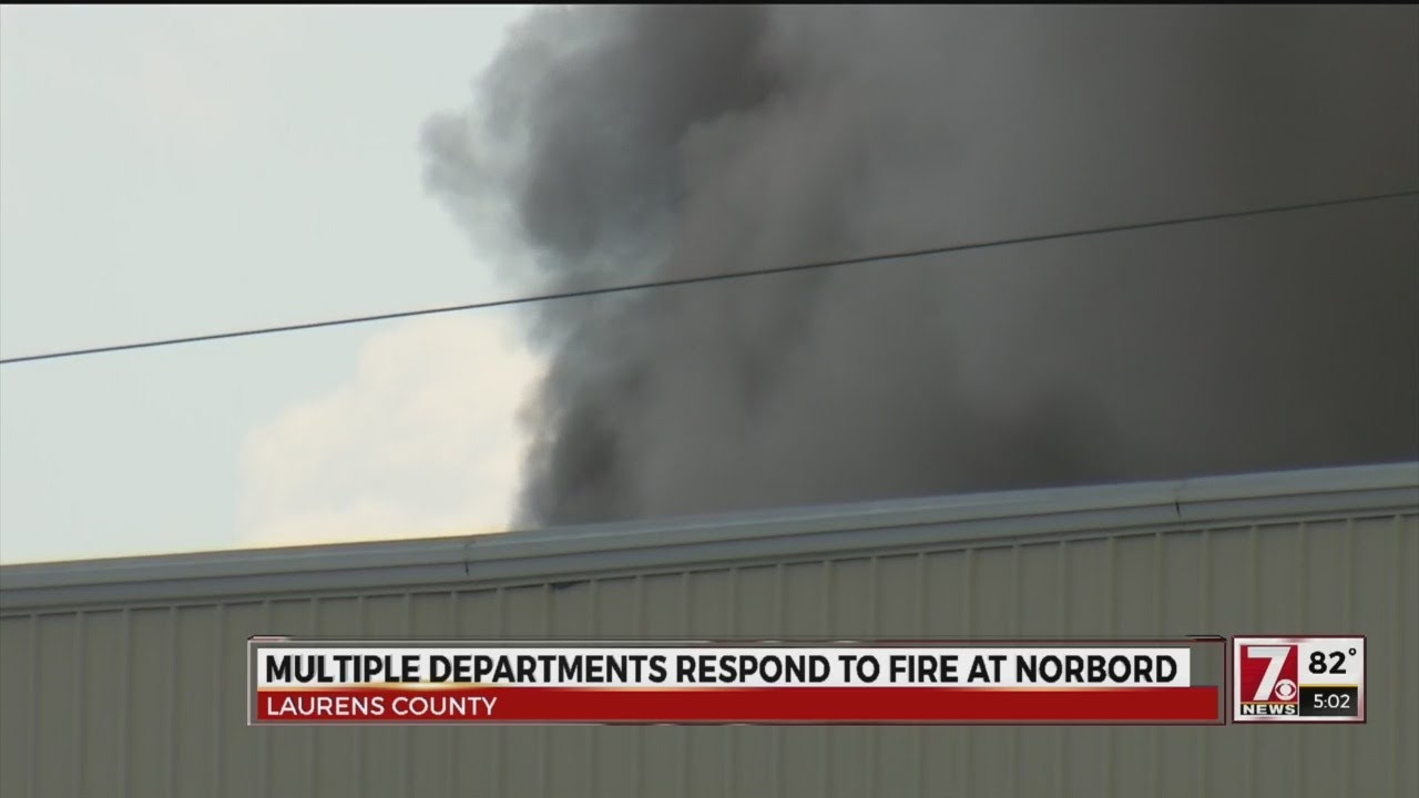 Fire at Norbord plant in Laurens Co., firefighters on-scene - YouTube