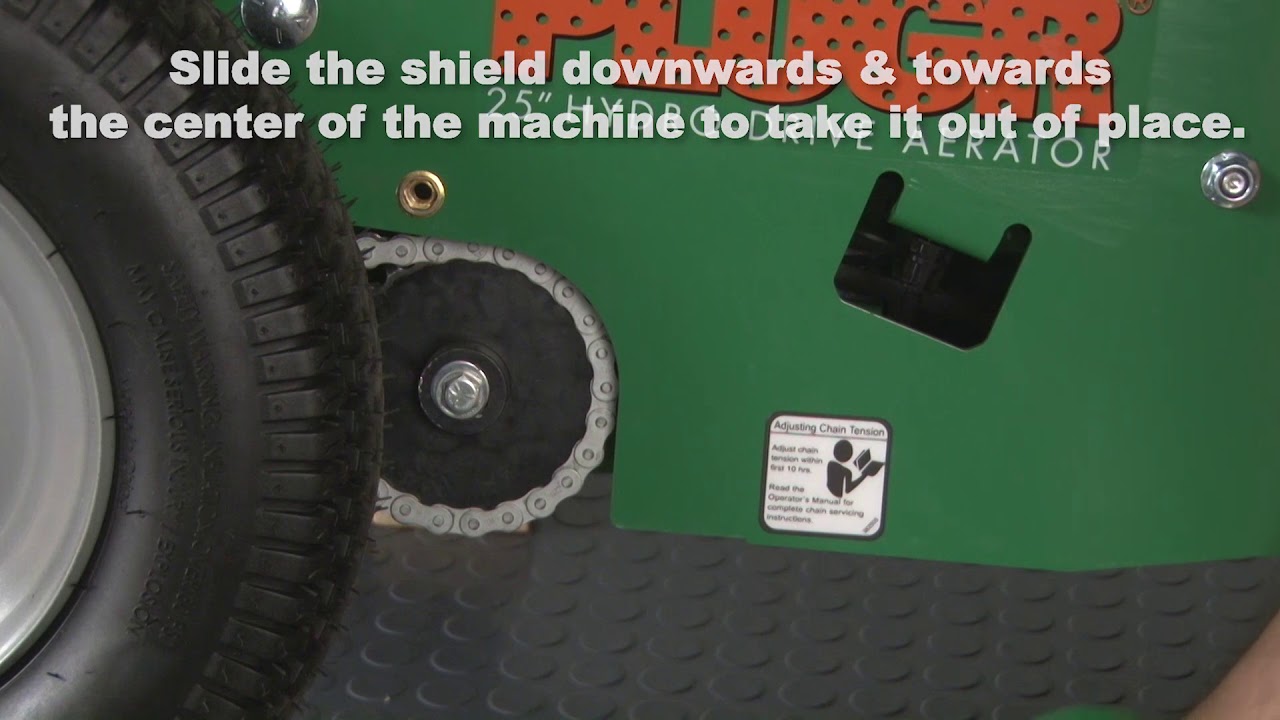 BILLY GOAT PL2501 SER CHAIN TENSION ADJUSTMENT - YouTube