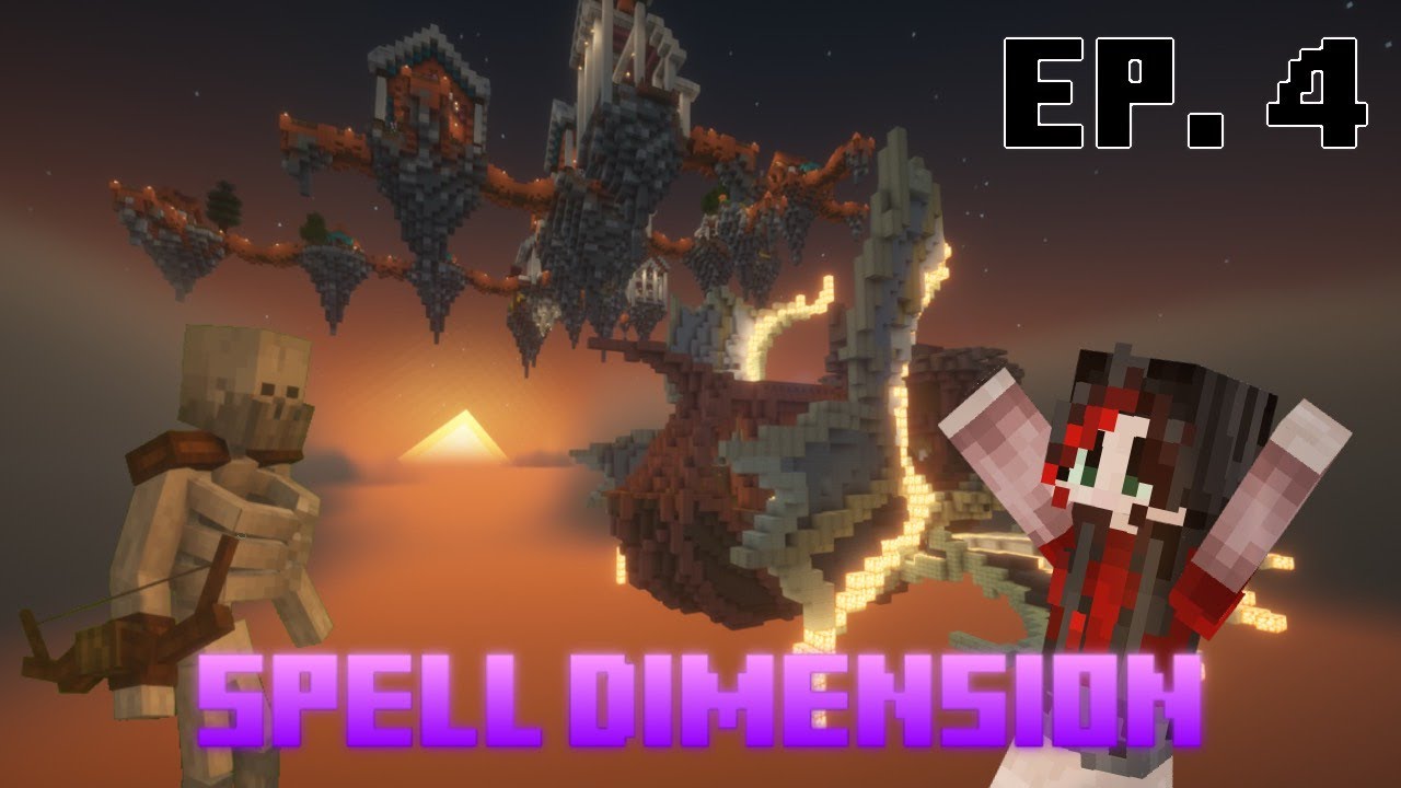The Airship and The Mutant Skeleton | Minecraft Spell Dimension Ep. 4 ...