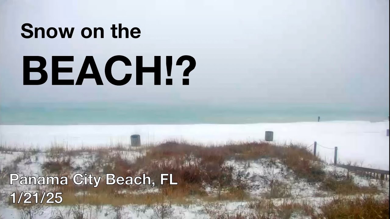 Rare Snow On The Beach in Panama City, FL Compilation (1/21/25) (feat ...