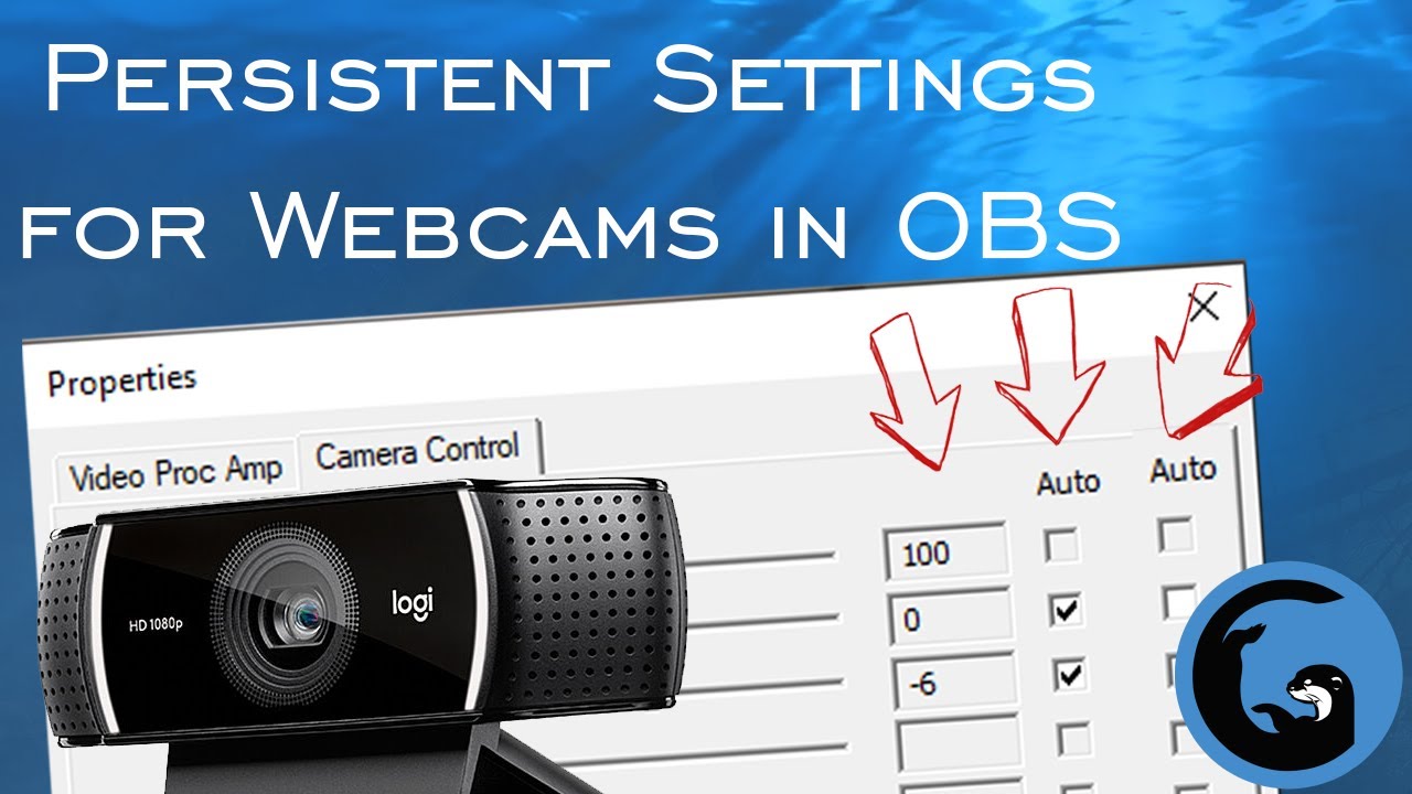 How to Permanently Change OBS Webcam Settings for Logitech - YouTube