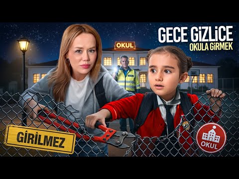 ÖYKÜ’NÜN OKULUNDA GECE GİZLİCE KALDIK ! YAKALANDIK !? | Gamze Karta Öykü Karta