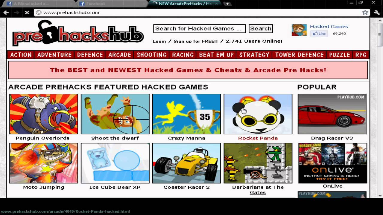 hacked game website - YouTube