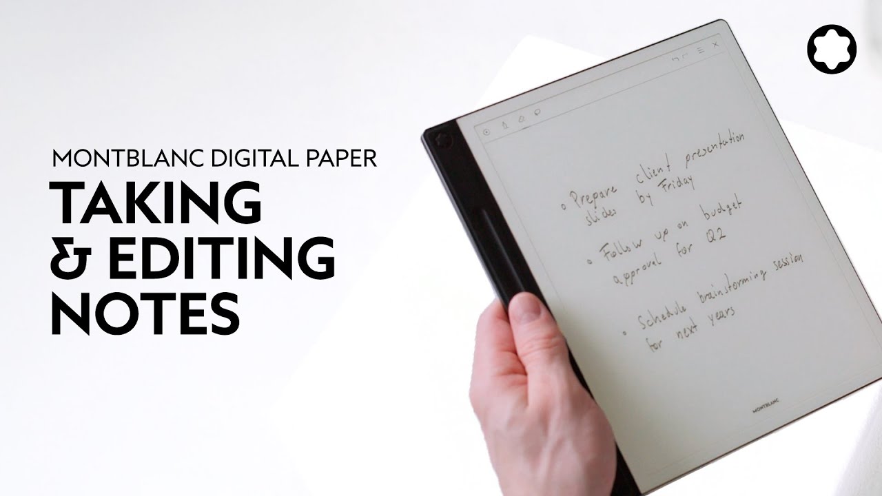 Montblanc Digital Paper | How to take and edit notes - YouTube