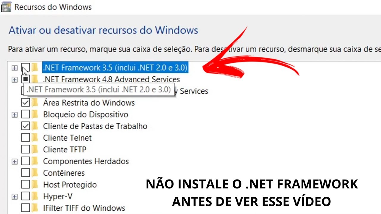 Como Instalar .NET Framework 3.5 No Windows 10/11 ( Ou Qualquer Outra ...