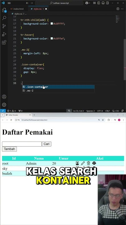 Teks di kiri dan kanan #skysen #coding #css - YouTube
