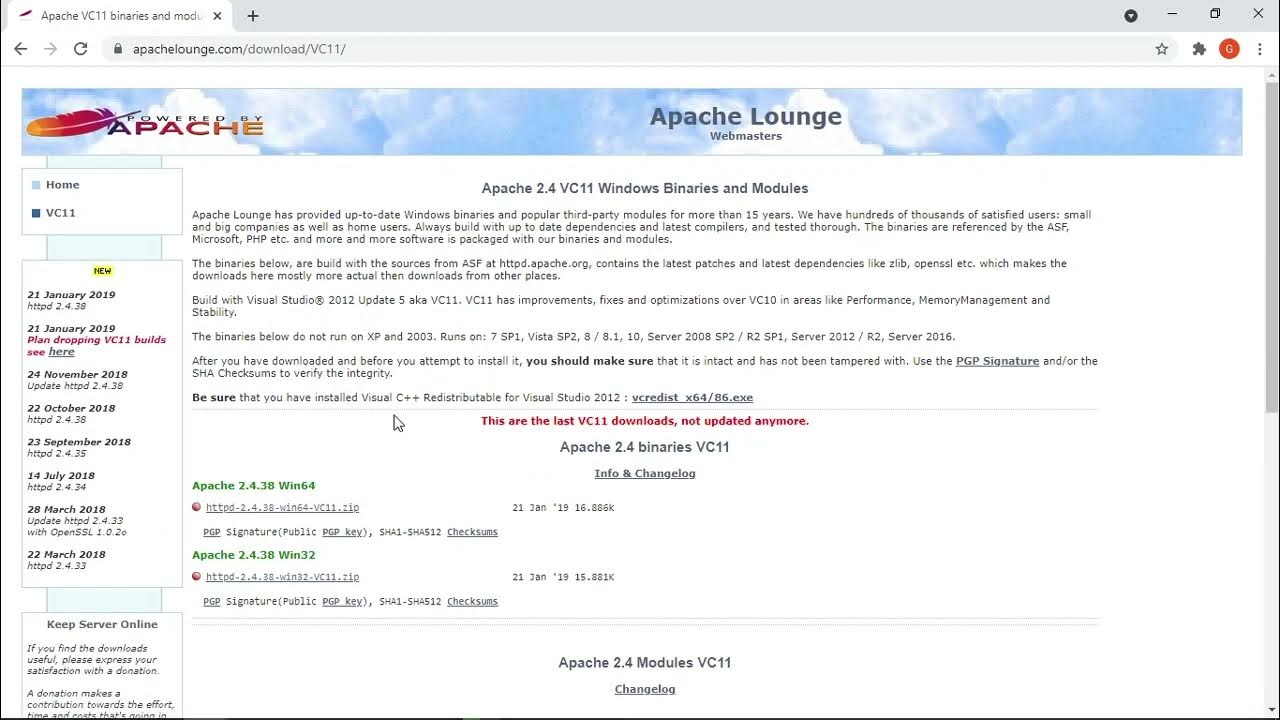 Laragon Server Bagian 5 : Instalasi Apache - YouTube