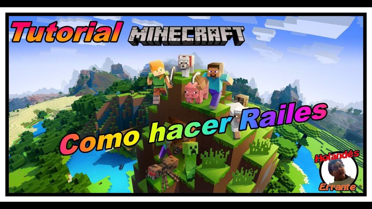 Como hacer Railes en Minecraft 1.19 - Tutorial - YouTube