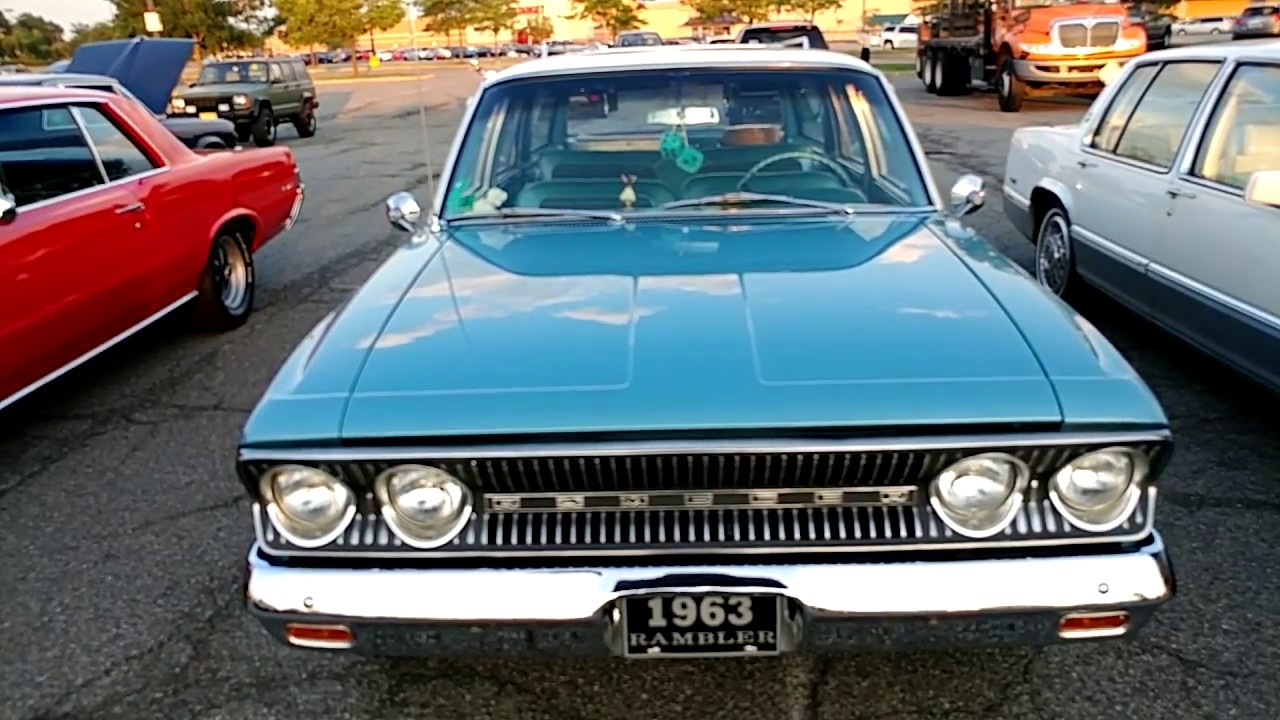 1963 LIGHT BLUE AMC RAMBLER 770 CROSS COUNTRY STATION WAGON - YouTube
