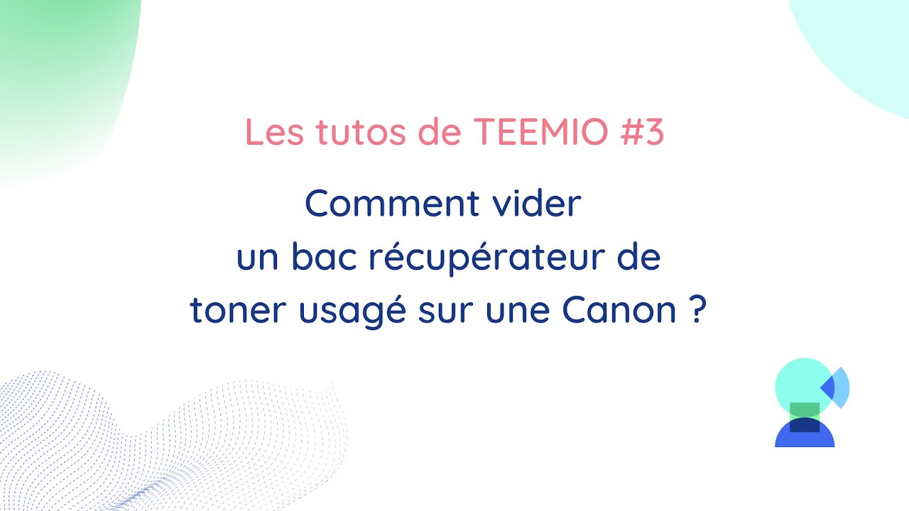 Comment vider un bac de toner usagé sur une Canon ? - YouTube