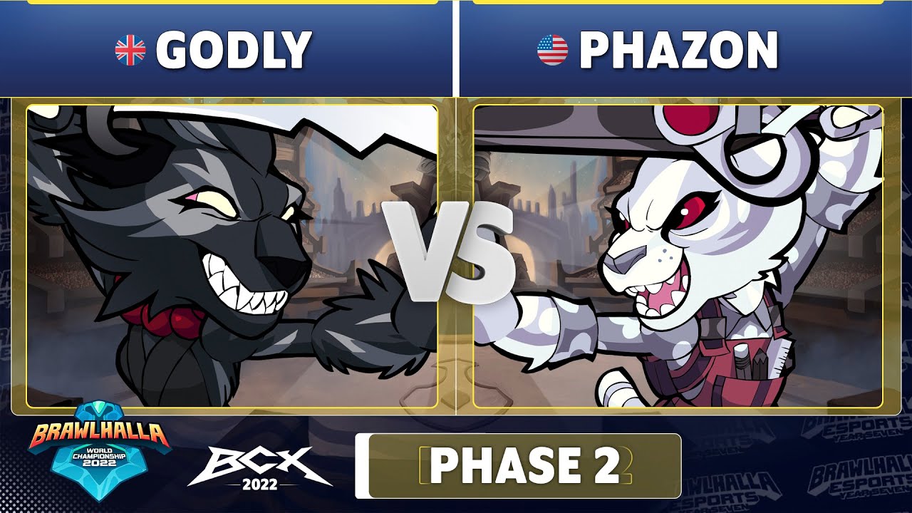 Godly vs. Phazon - Phase 2 - Brawlhalla World Championship 2022 - YouTube