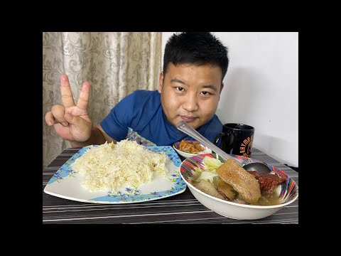 Mizoram Vawksa Rep leh Zikhlum Chhum/ Smoked Pork boiled with Cabbage ...