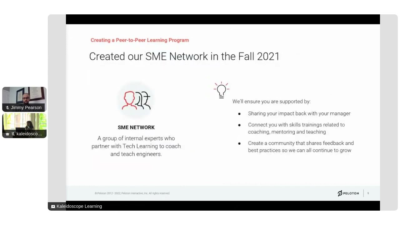 Peer to Peer Learning at Google and Peloton The Power of Internal Experts - YouTube