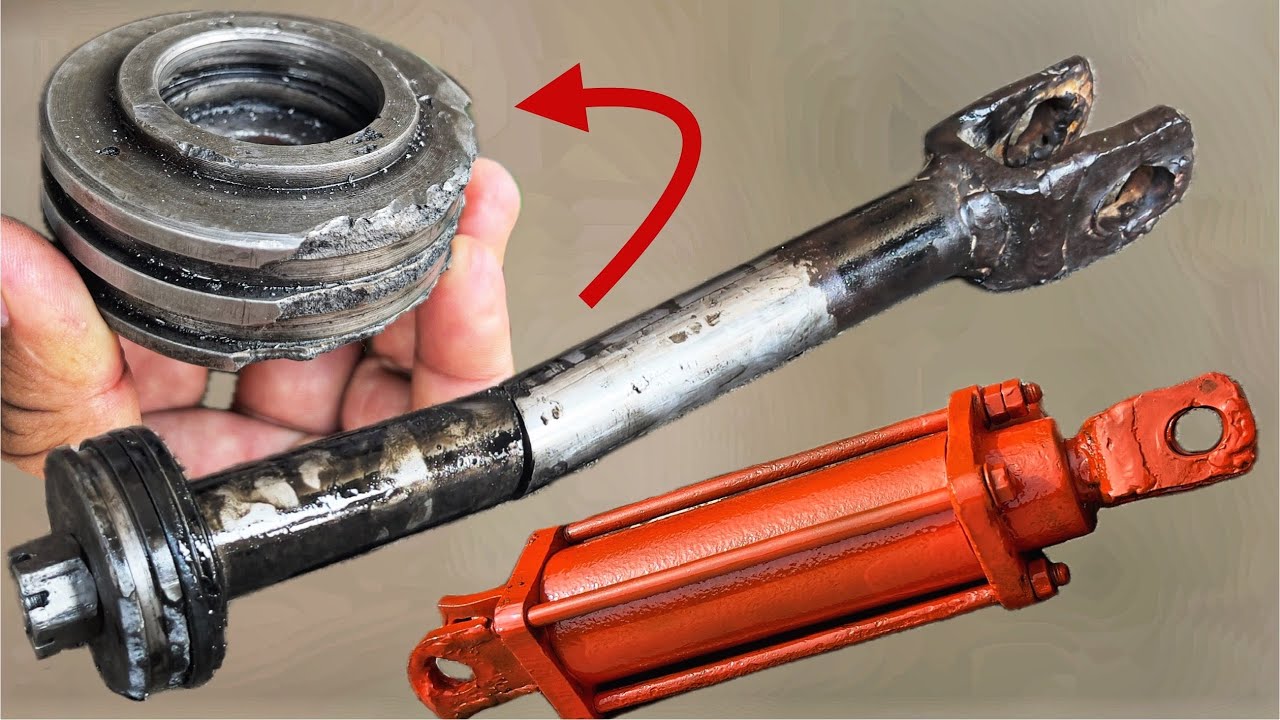 Repairing a Broken Lifting Rod of a Hydraulic Lift Cylinder and Making ...