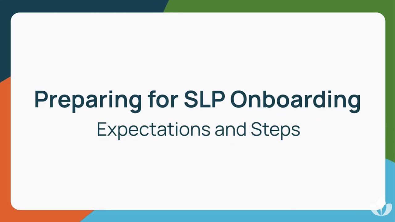 Onboarding as an SLP: What to Expect | Aya Education - YouTube