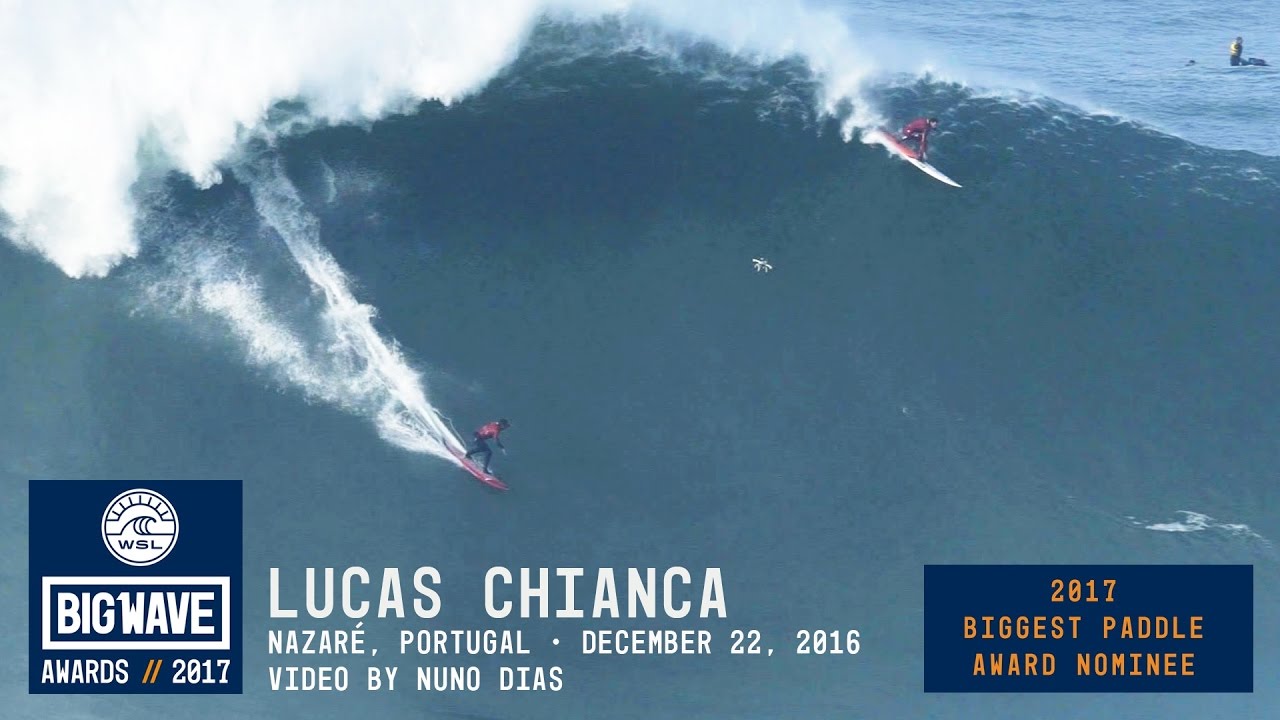 Lucas Chianca at Nazaré - 2017 Paddle Award Nominee - WSL Big Wave ...