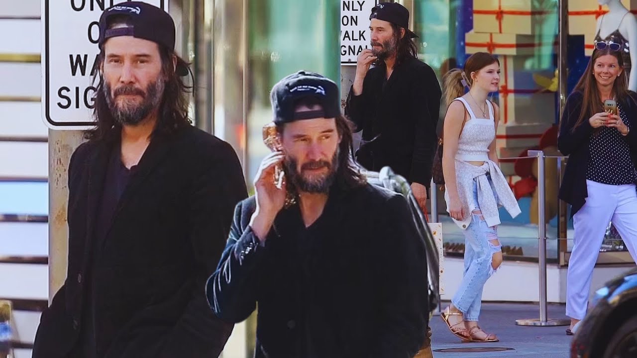 Keanu Reeves, 59, Black Friday Louis Vuitton spree w/ shaggy beard ...