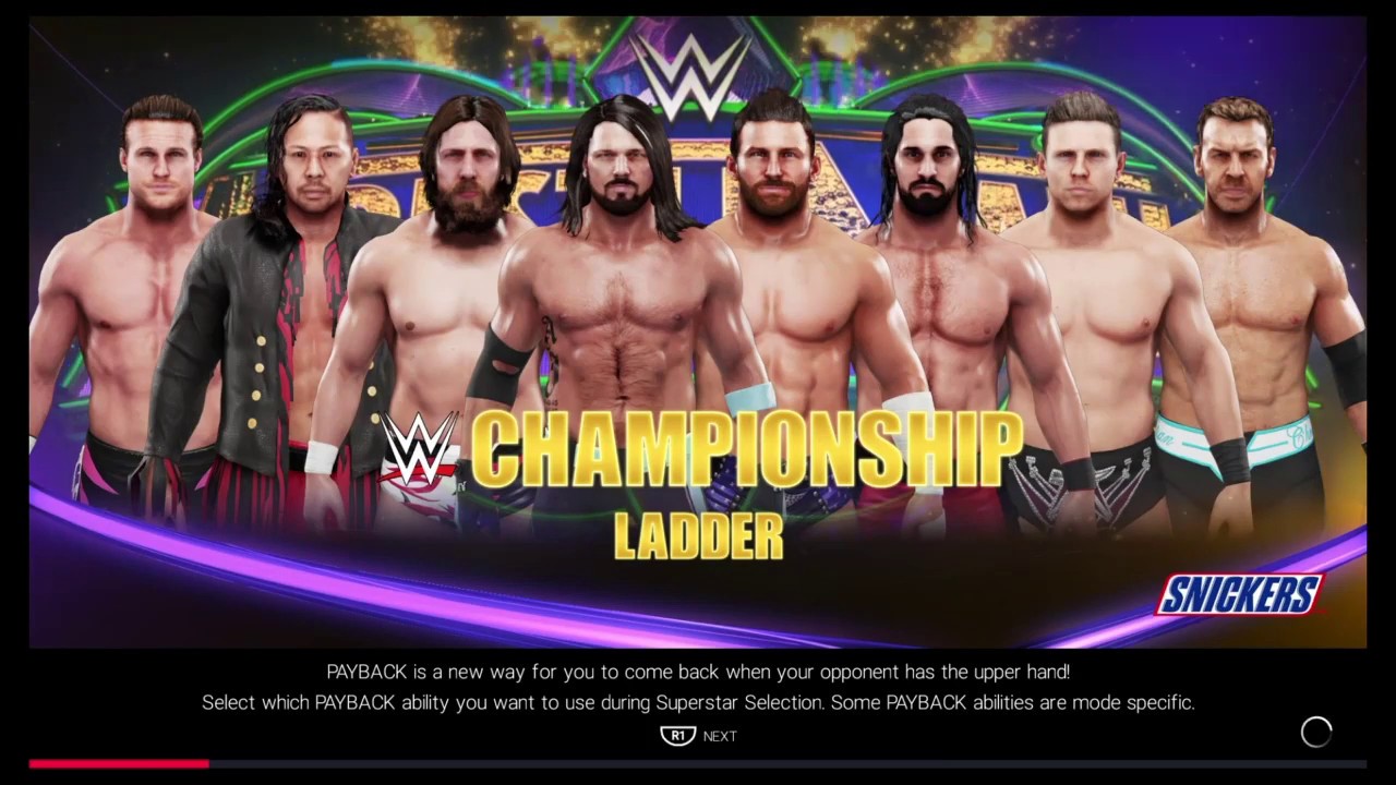 WWE 2k19 Ladder Match (Gameplay) - YouTube