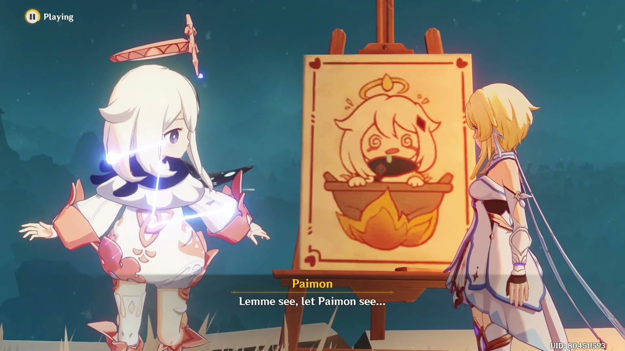 Every version of Paimon painting l Genshin Impact - YouTube