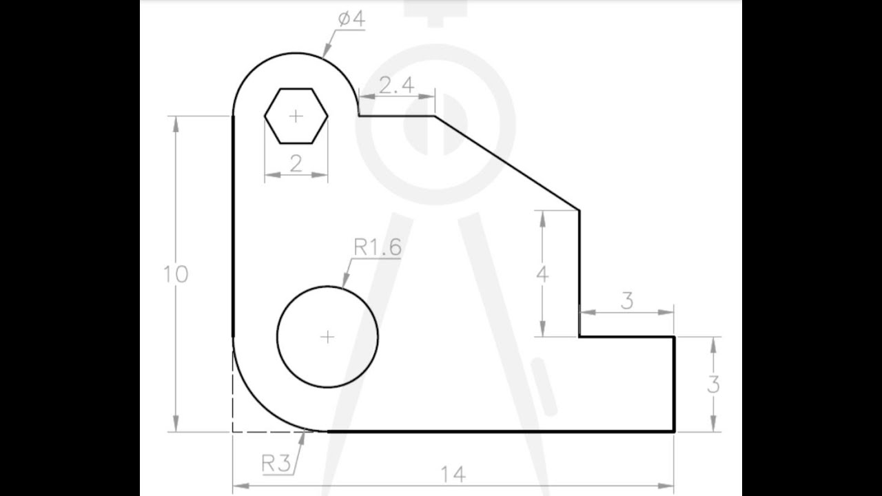 Line Command | 2D Practice Drawing | AutoCAD - YouTube