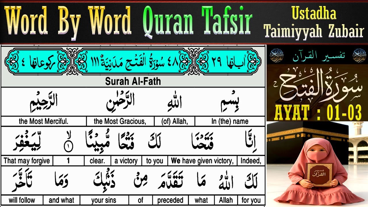 EP 1 | Surah Al Fath Ayat 1–4 Tafsir | Taimiyyah Zubair | Quran Tafseer ...