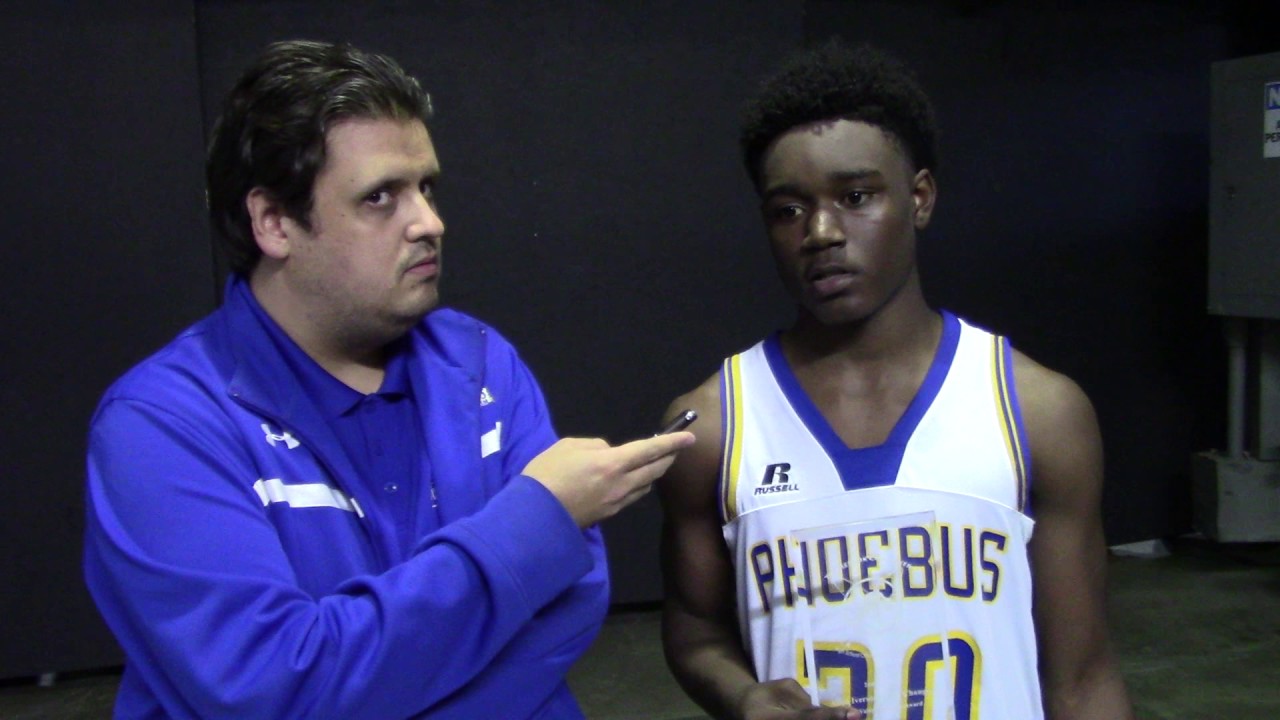 Phoebus guard Antwan Miles after 72-46 win over Hampton Christian - YouTube