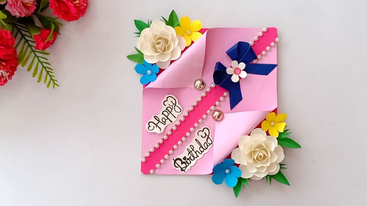 Beautiful Birthday Greeting Card Idea | DIY Birthday card | complete ...