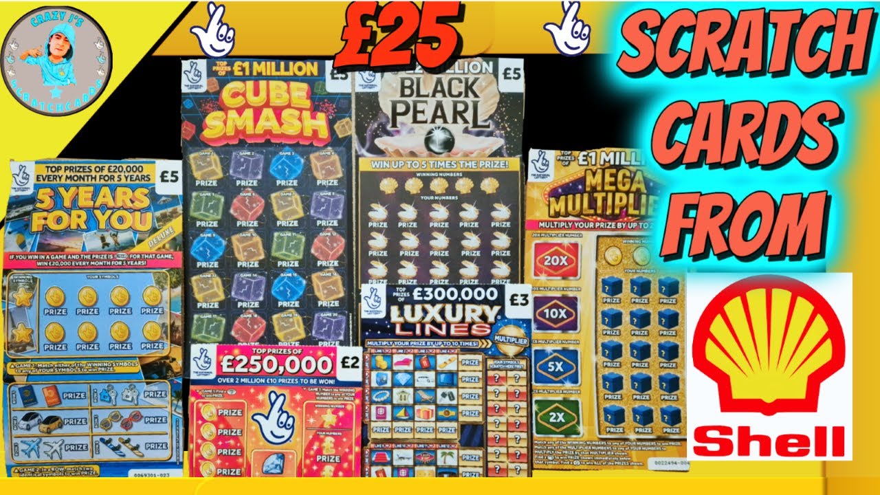 SCRATCH CARDS FROM A SHELL GARAGE £25 WORTH UK LOTTERY CRAZY SCRATCH # ...