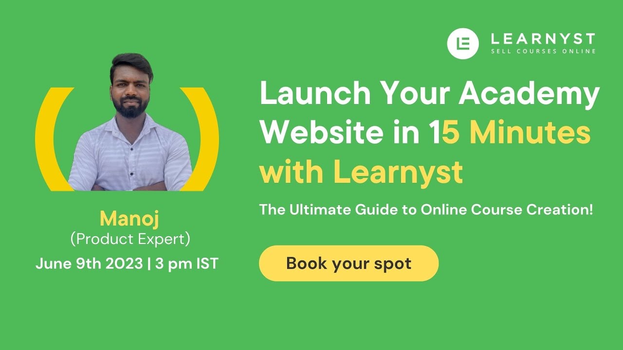 Launch Your Academy Website in 15 Minutes with Learnyst - YouTube