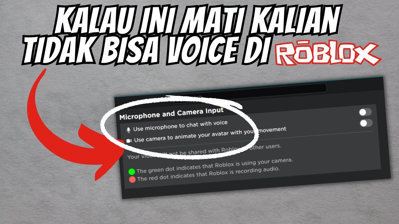 INI SALAH SATU PENYEBAB MIC ROBLOX KALIAN TIDAK BERFUNGSI, SUDAH KAH KALIAN AKTIFKAN - YouTube