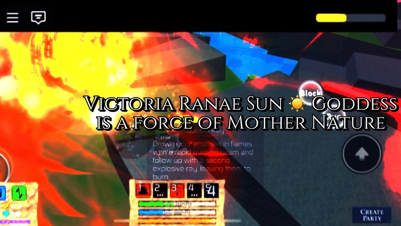 ROBLOX Elemental Battlegrounds Sun Goddess Victoria Ranae Vs Mega ...