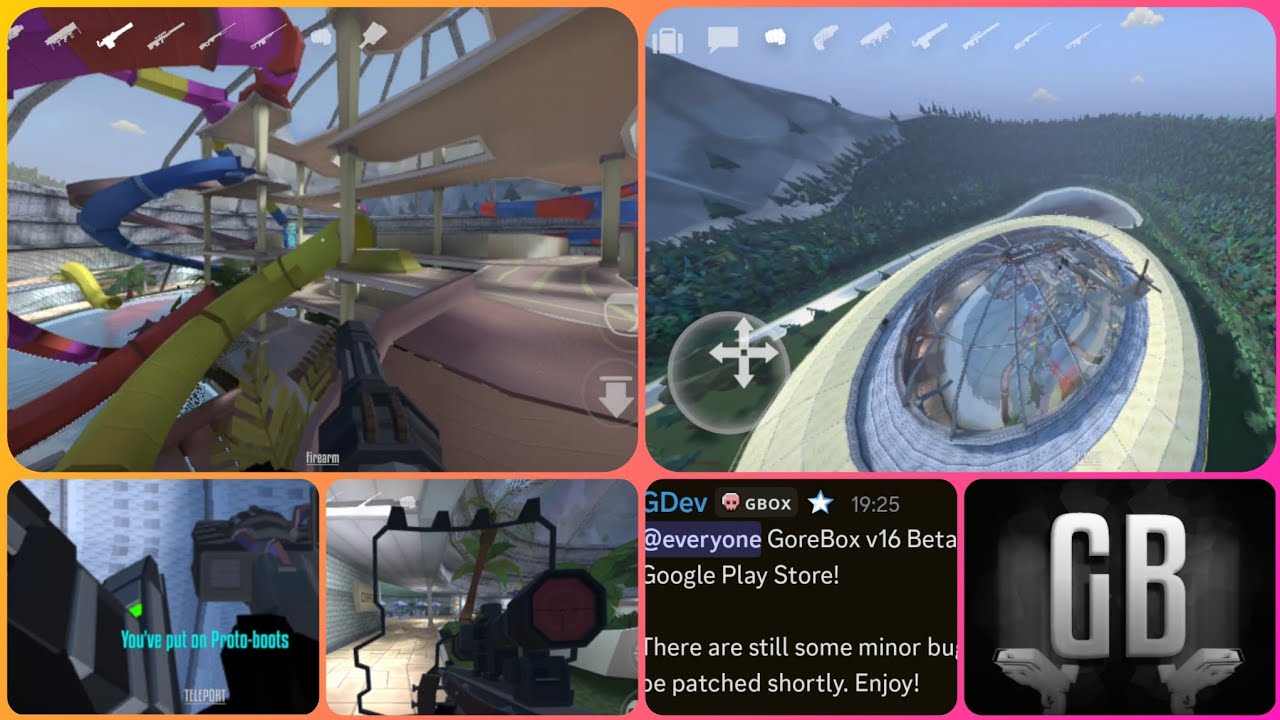Gorebox v16 on mobile beta gameplay news! New map! Weapon attachments ...