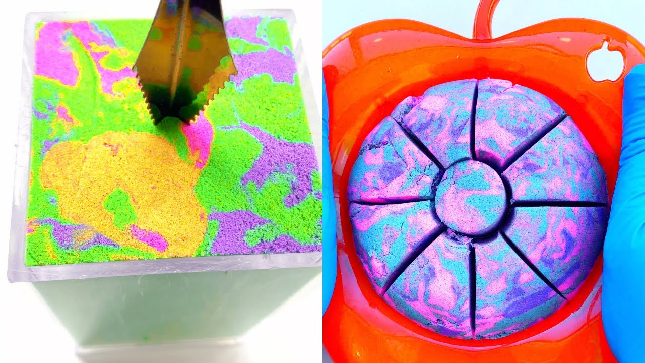Very Satisfying Reversing Mode Kinetic Sand Video - YouTube