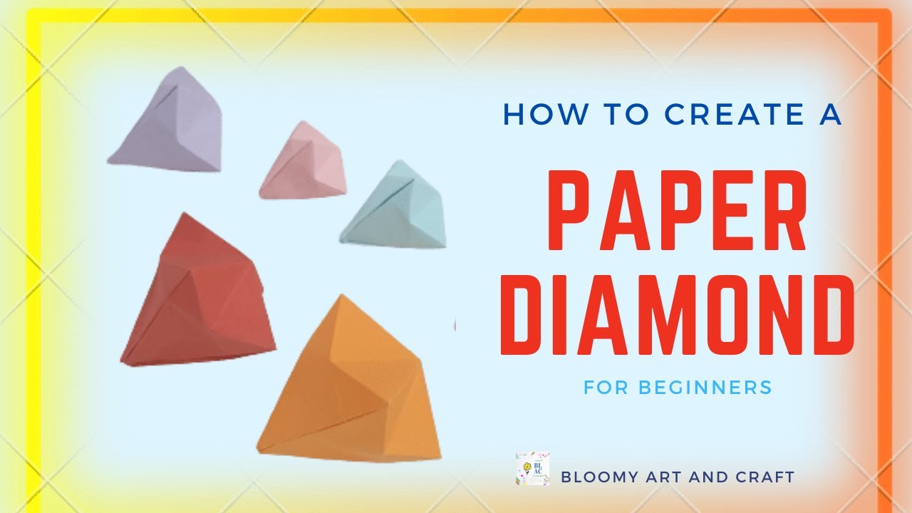 how to make a paper diamond | origami diamond | simple paper diamond ...