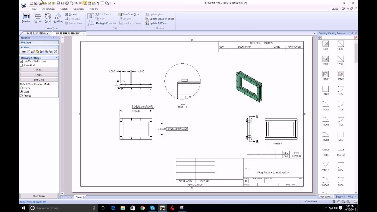 IronCAD Automatic Sheet Numbering - YouTube