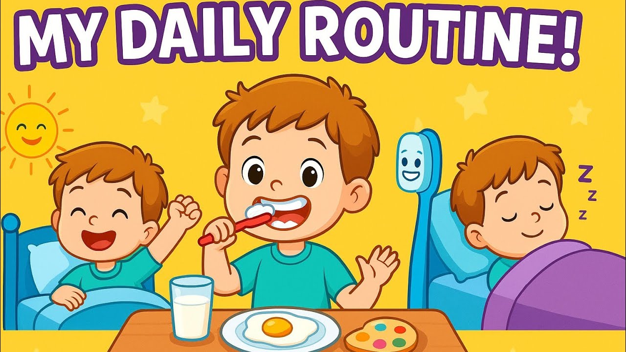 My Daily Routine for Kids | Learn Good Habits in Fun Way! 😜 - YouTube