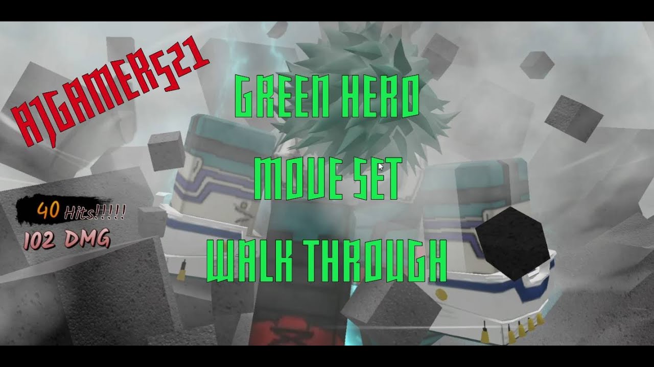 Green Hero Walk Through - Non Mastery - Hero Battlegrounds Move Set ...