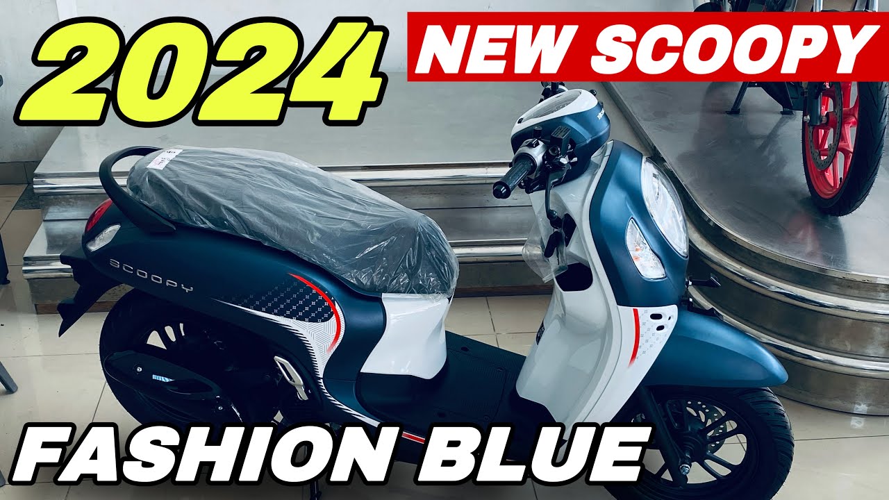 SCOOPY 2024 ‼️ NEW FASHION BLUE SEDIKIT UBAHAN TERLIHAT MANIS 🔥🔥 - YouTube