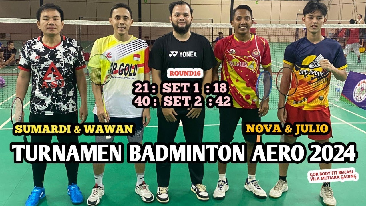 TURNAMEN AERO BADMINTON 2024 || GOR BODY FIT BEKASI - YouTube
