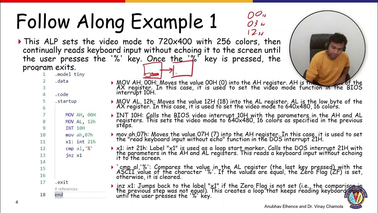 Microprocessor Programming and Interfacing - Lab 8 - BIOS Interrupts fr Display - YouTube