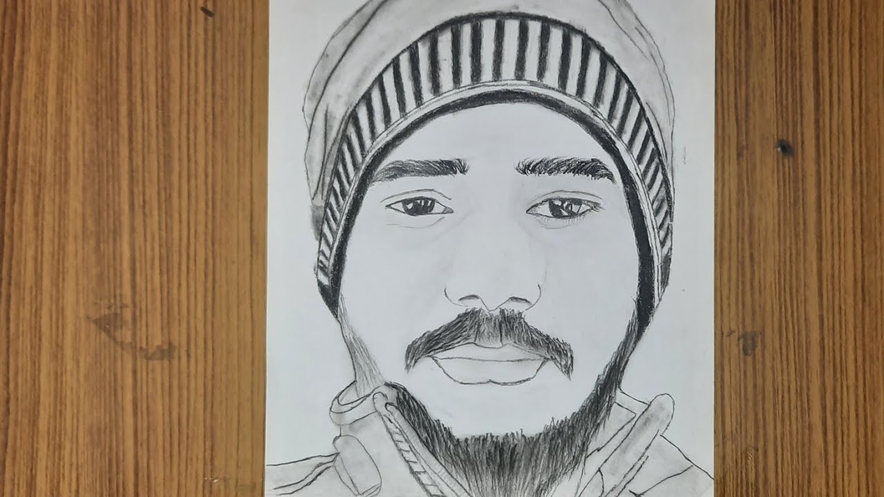 Realistic Drawing Of Balveer Singh Rawat @MRINDIANHACKER - YouTube
