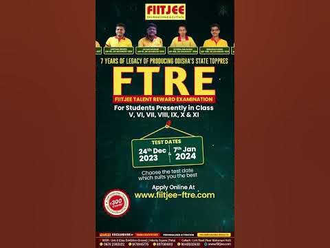 The 18th Edition of the legendary FTRE is here / FIITJEE BBSR - YouTube