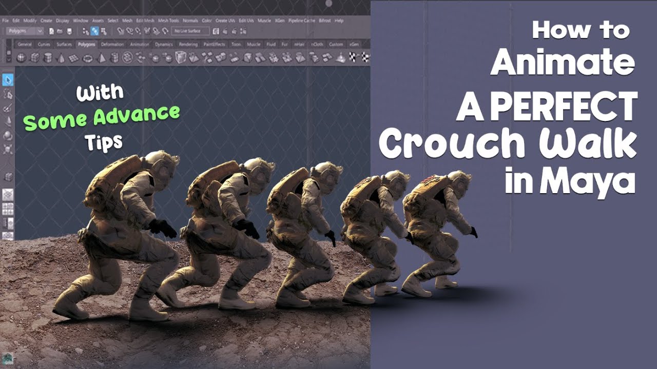 Crouch walk Animation Complete Workflow in Easy Steps - YouTube