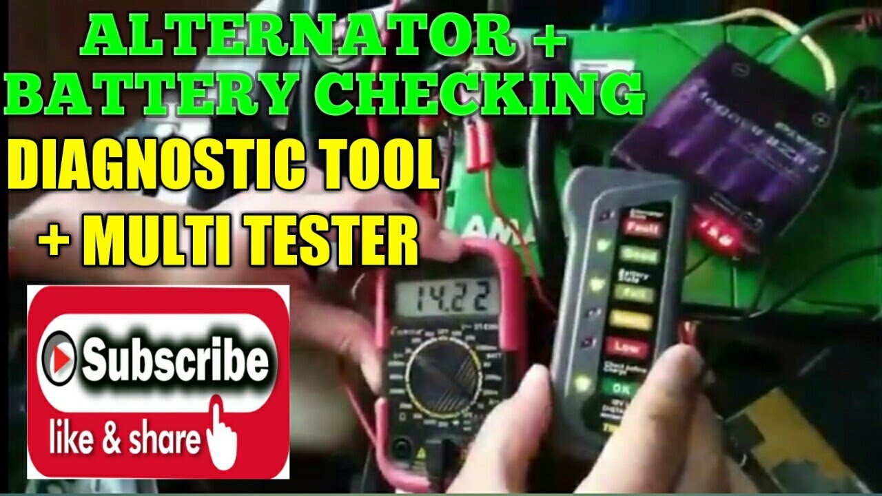 HOW TO CHECK YOUR ALTERNATOR + BATTERY | USING DIAGNOSTIC TOOL + MULTI ...