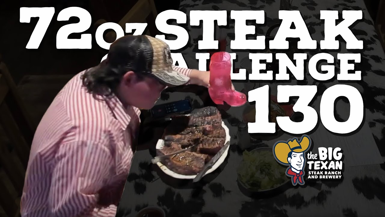 130 | 72oz Steak Challenge | Big Texan Live Stream - YouTube