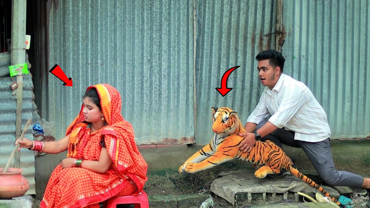 FAKE TIGER ATTACK PRANK ON GIRLS! TRY NOT TO LAUGH! | DHAMAKA FURTI ...