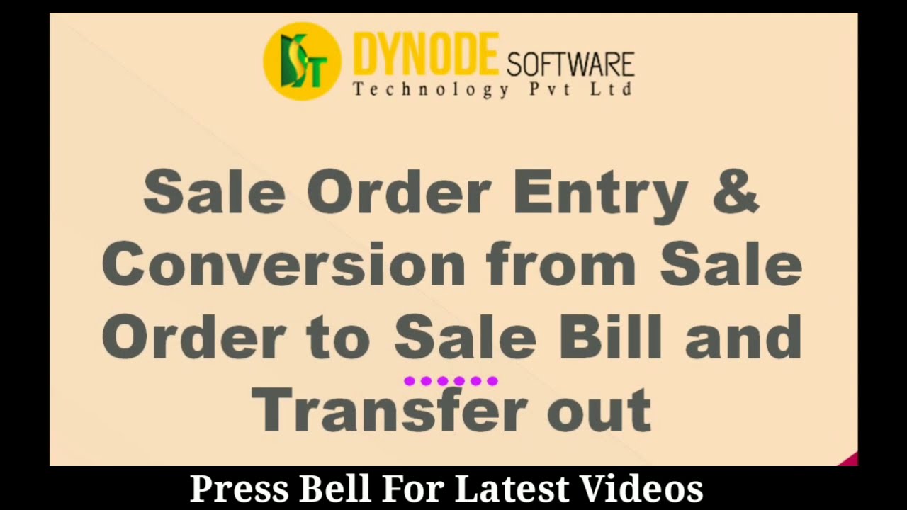 Sale Order Entry and Conversion to Sale in PMS Software - YouTube